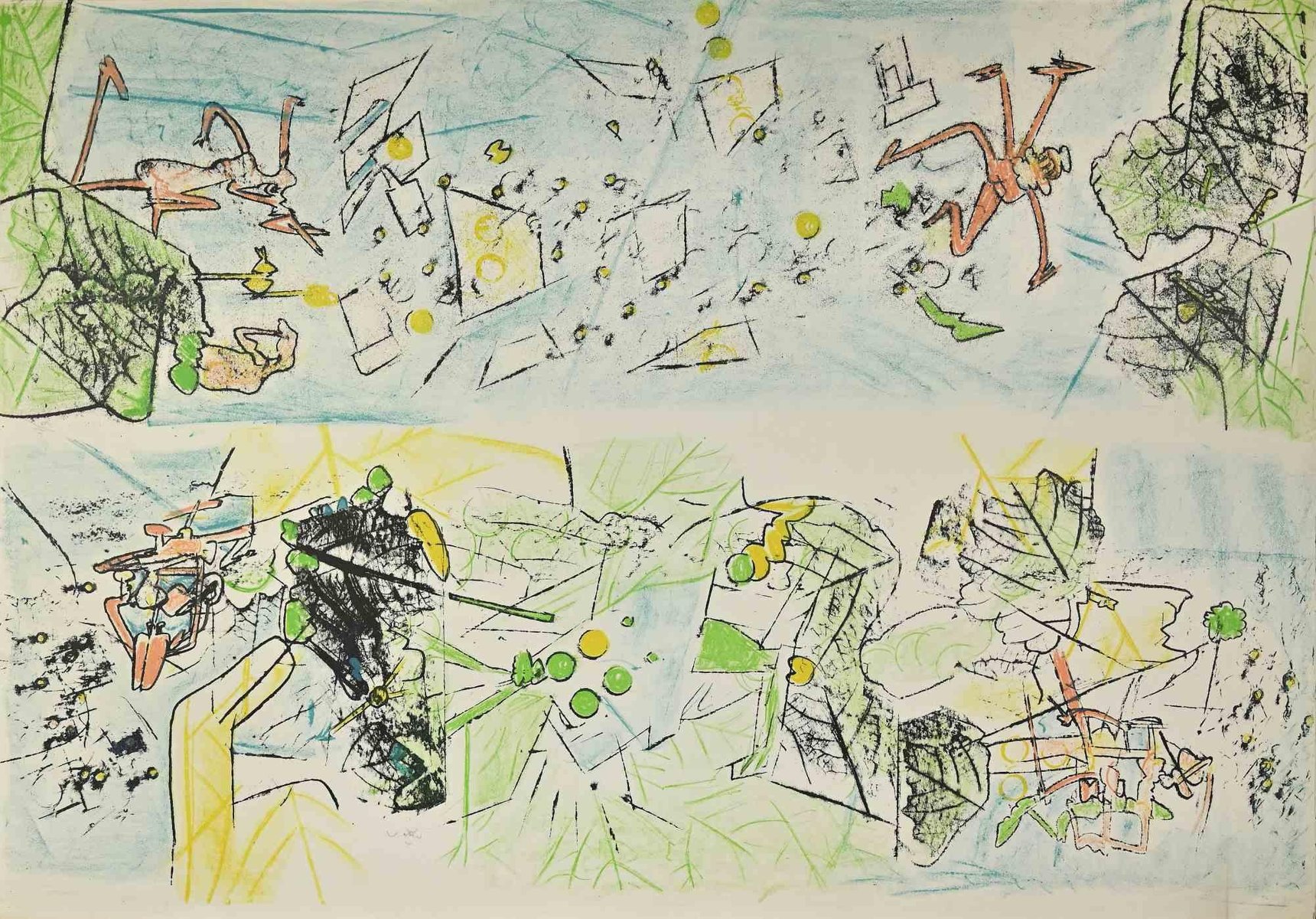 Sebastian Matta, L'Enfer, Lithograph, 1970s for sale at Pamono