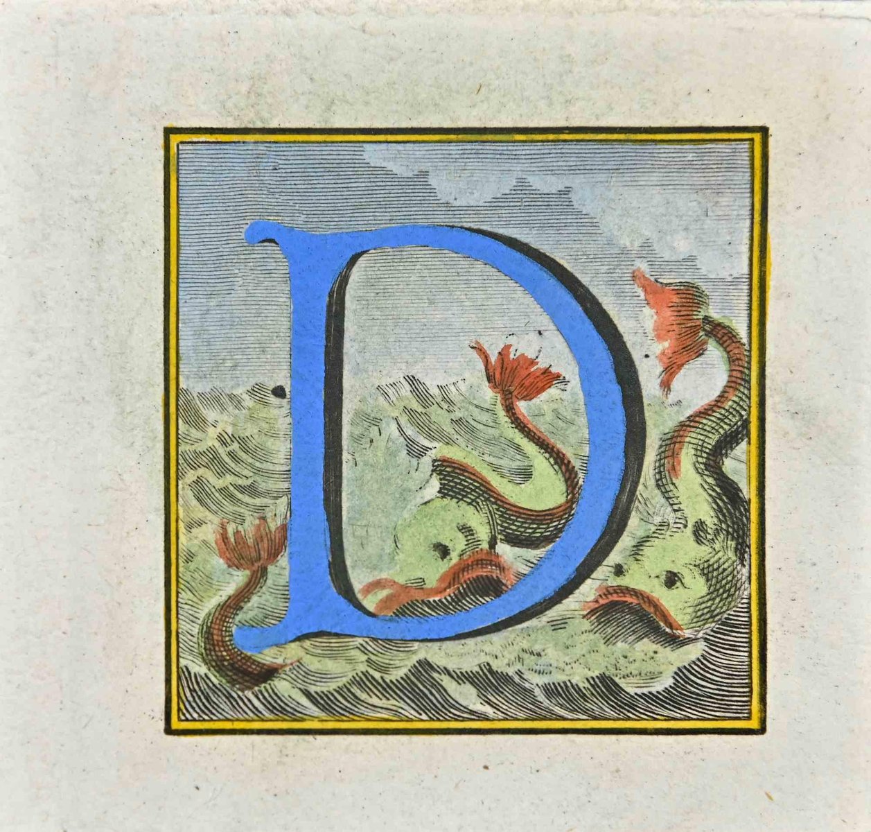 Luigi Vanvitelli, Letter of the Alphabet: D, Etching, 18th Century for ...