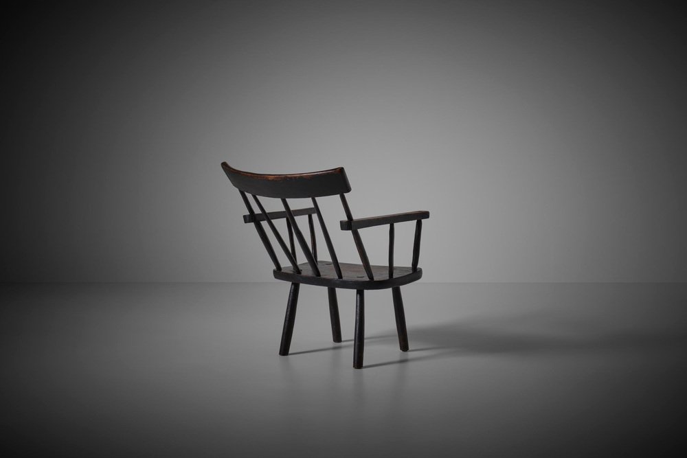 19th Century Folk Art Welsh Stick Chair for sale at Pamono