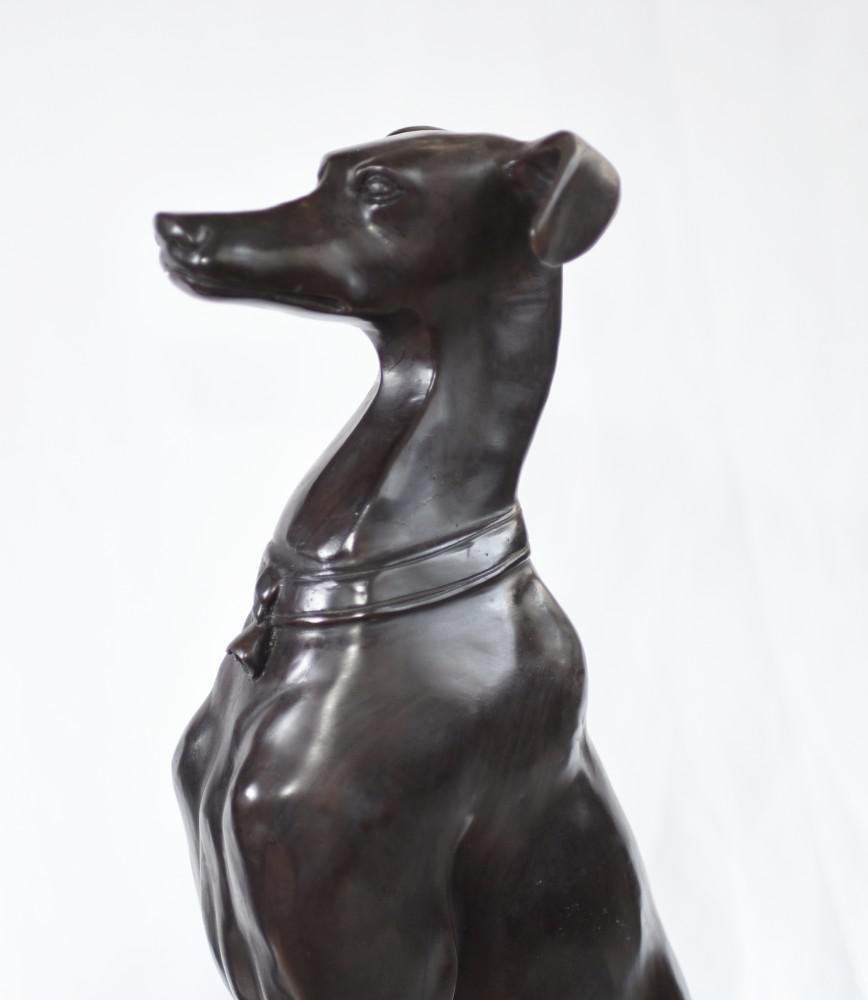 Art Deco Bronze Greyhound Dogs Grey Hounds Statue, Set of 2 for sale at ...