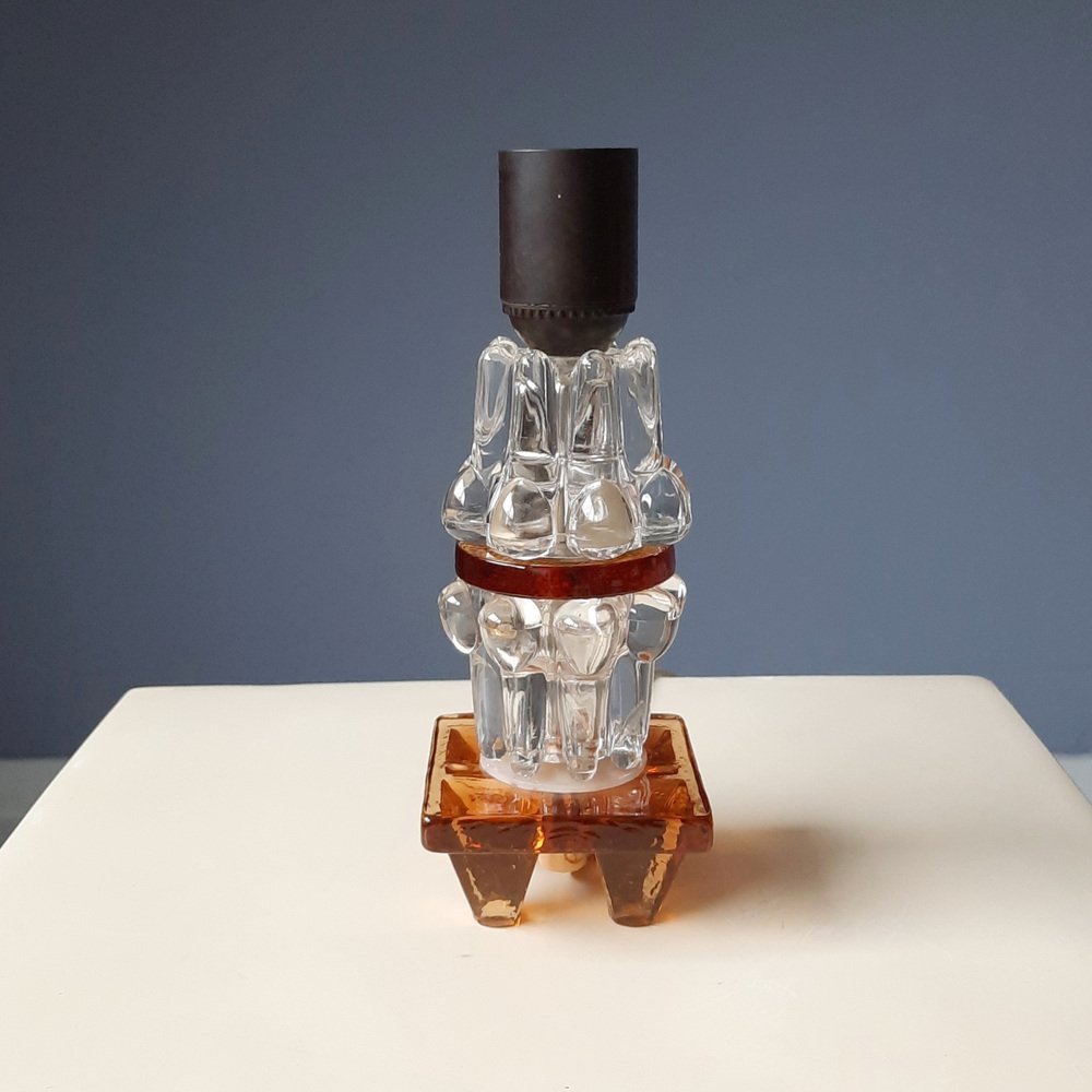 Bicoloured Crystal Table Lamp by Gustaf Leek for Orrefors, 1960s for ...