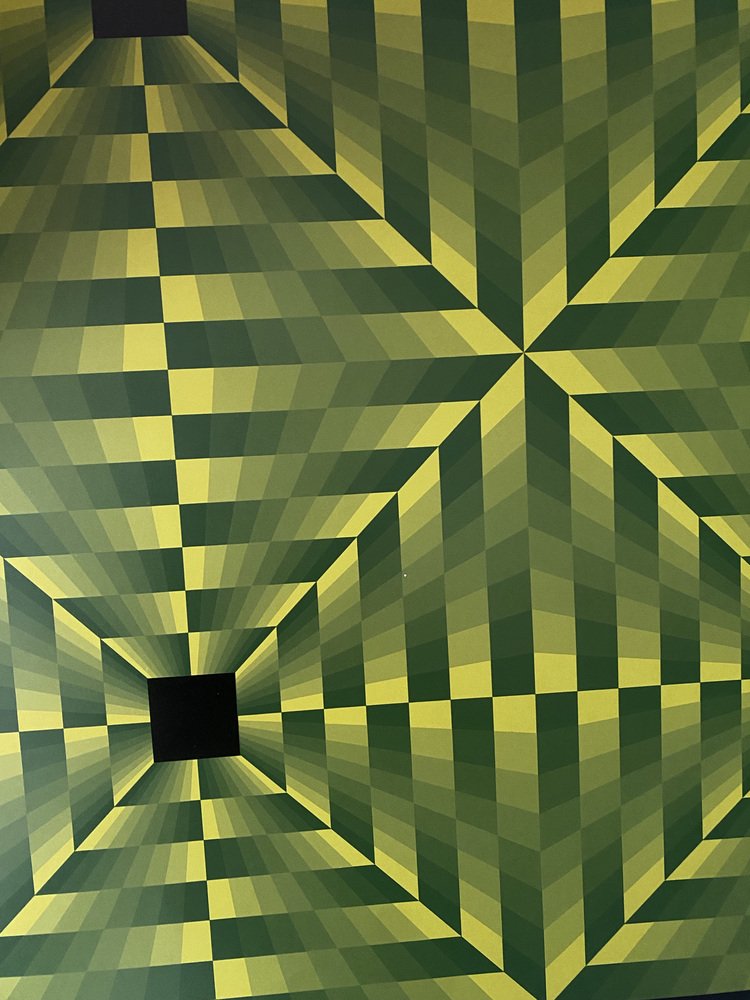 Jim Bird, Tribute to Vasarely, 1970s, Photolithograph for sale at Pamono