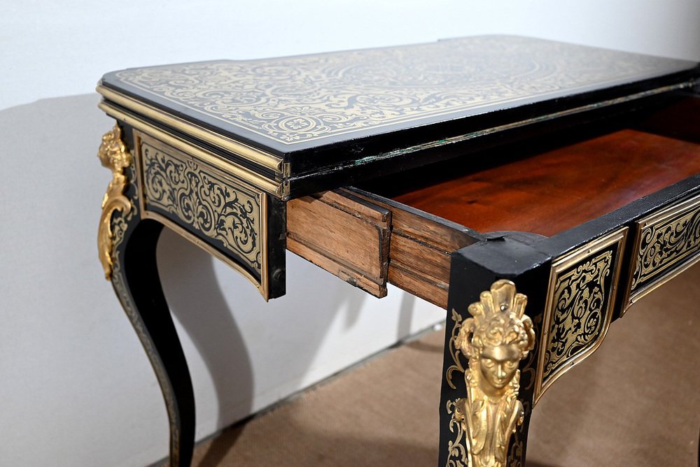 Napoleon III Console Table in Blackened Pear Tree, Mid-19th Century for ...