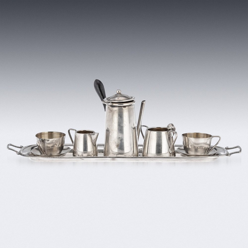 20th Century English Miniature Silver Coffee Service, Birmingham, 1912 ...