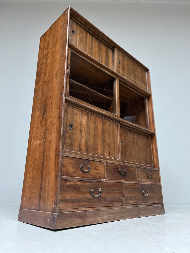 Mid-Century Cha Tansu Shōwa Japanese Chest, 1940s for sale at Pamono