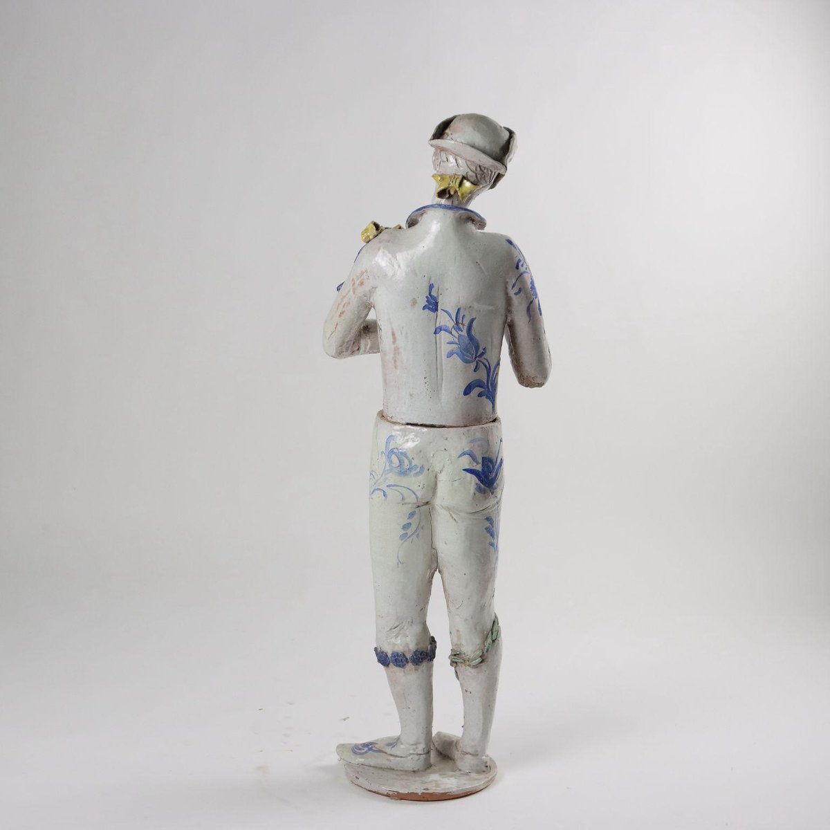 Masking Figure in Enamelled Terracotta for sale at Pamono