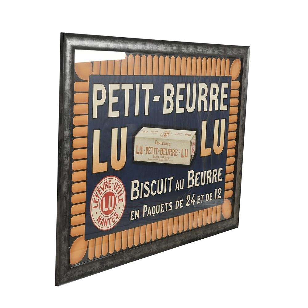 Panneau Publicitaire Petit-Beurre LU Vintage en vente sur Pamono