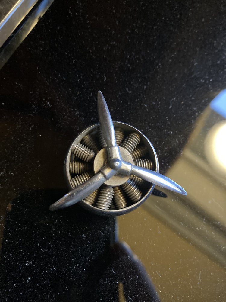 Vintage Art Deco Chrome Aircraft on Plastic Base, 1930s for sale at Pamono