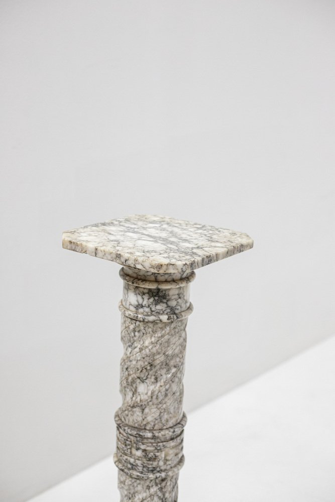Mid-Century Italian Gray Marble Column, 1950s for sale at Pamono