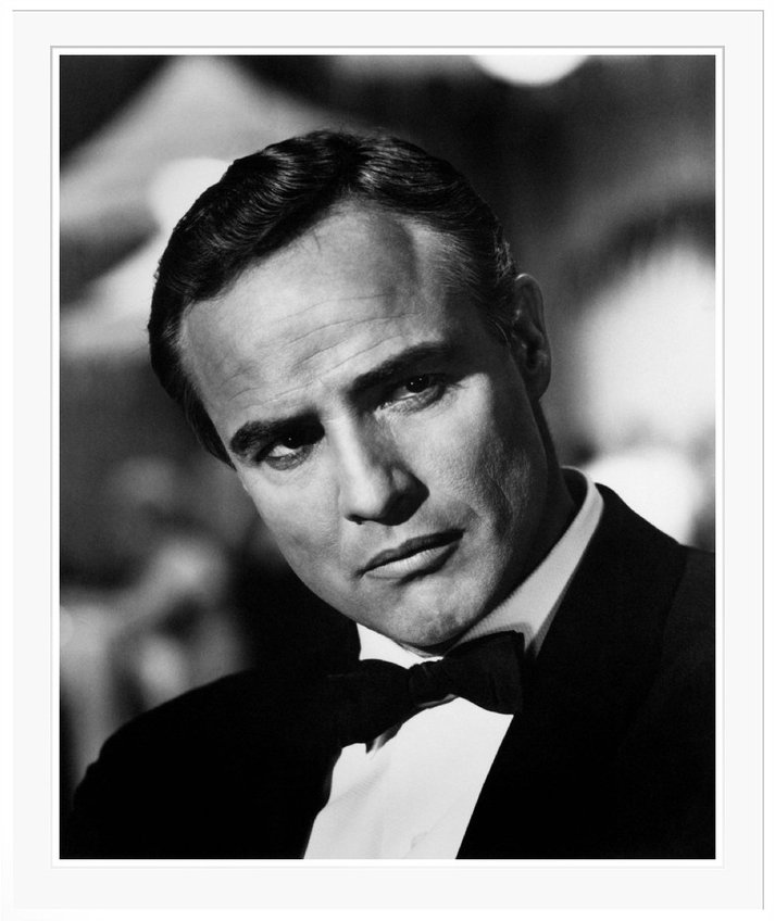 Serious Marlon Brando, 1962 / 2022, Black and White Archival Pigment ...