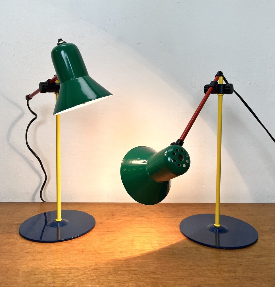 Postmodern Desk Lamps by Massive Lighting for Veneta Lumi, 1980s, Set ...