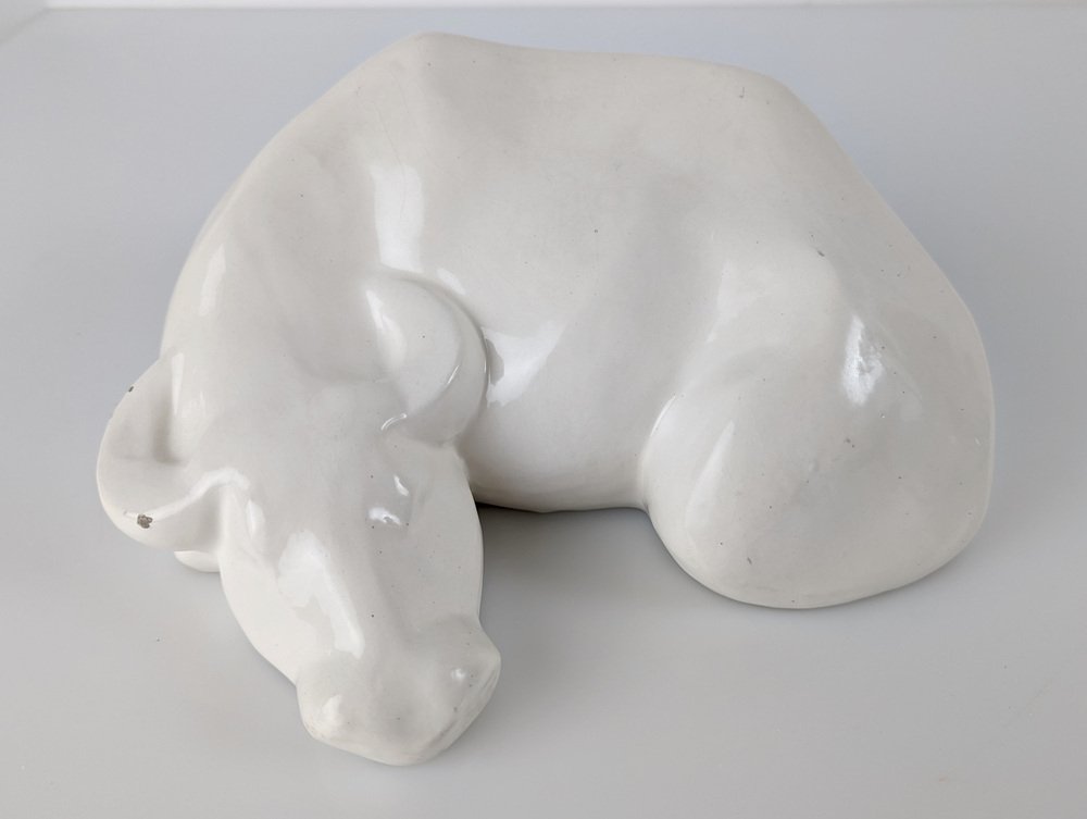 Elena Laverón, Resting Water Buffalo, 1980s, Ceramic for sale at Pamono