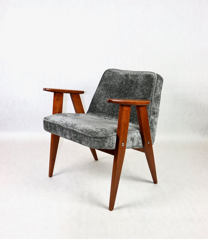 Vintage Grey 366 Easy Chair attributed to Józef Chierowski, 1970s for ...