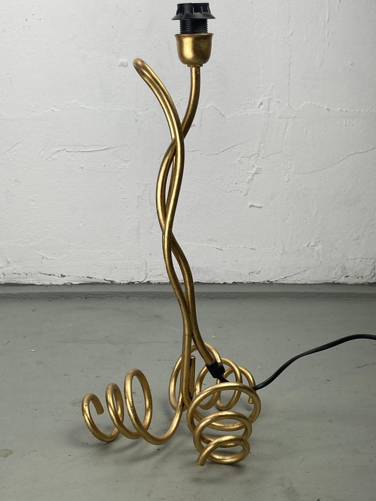 Vintage Bouclé Shade Curly Wavy Free Form Table Lamp, 1960s for sale at ...