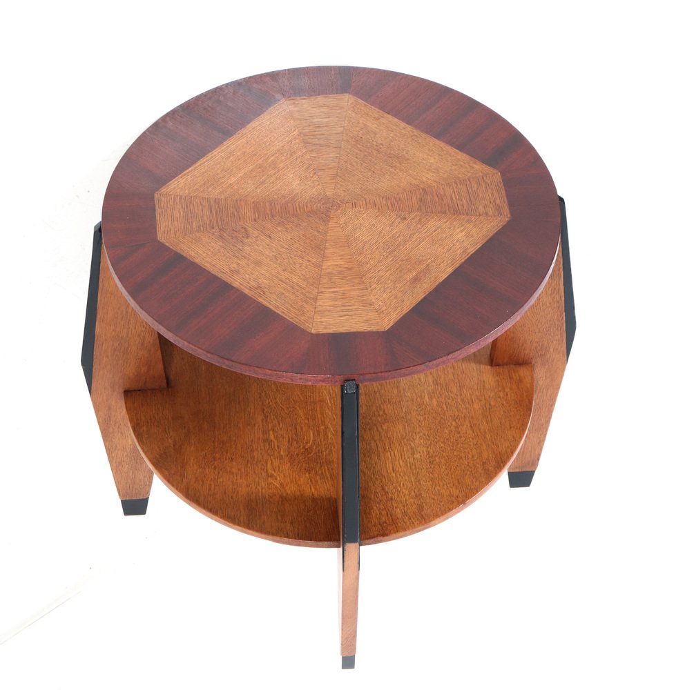 Art Deco Oak Modernist Side Table by P.E.L Izeren for De Genneper Molen ...
