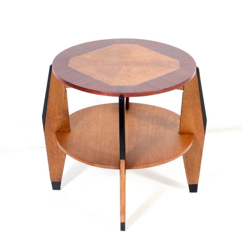 Table d'Appoint Art Déco Moderniste en Chêne par PEL Izeren pour De ...