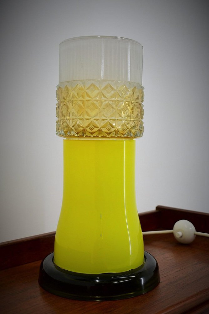 Glass Table Lamp by Beleuchtungsglass Kombinat Görlitz, 1960s for sale ...