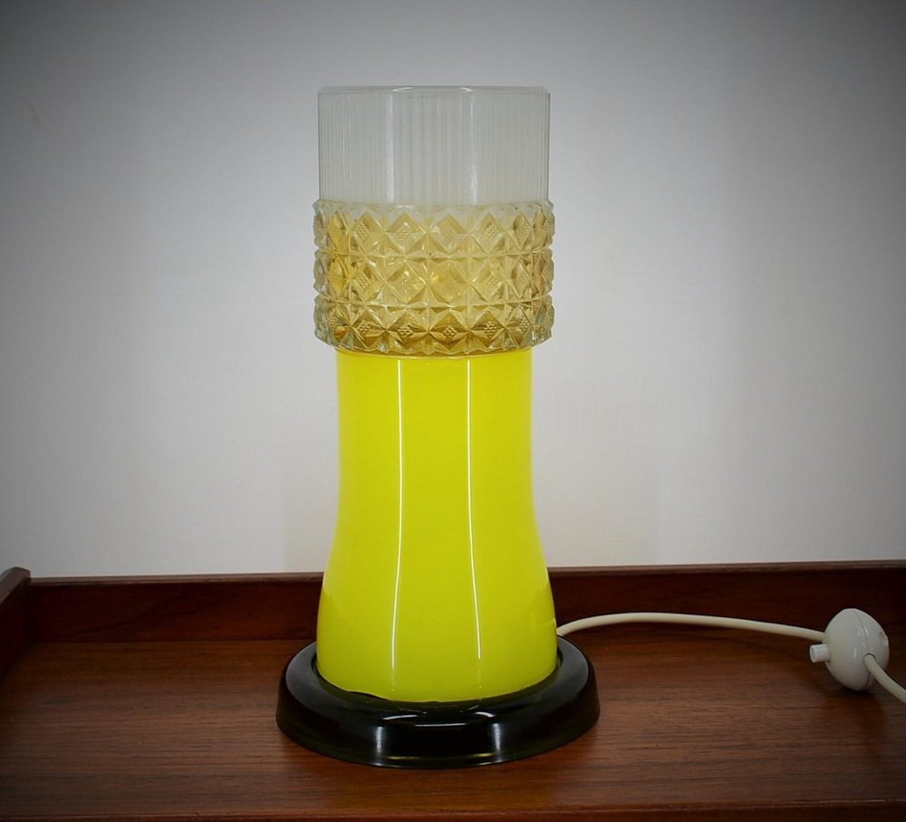 Glass Table Lamp by Beleuchtungsglass Kombinat Görlitz, 1960s for sale ...
