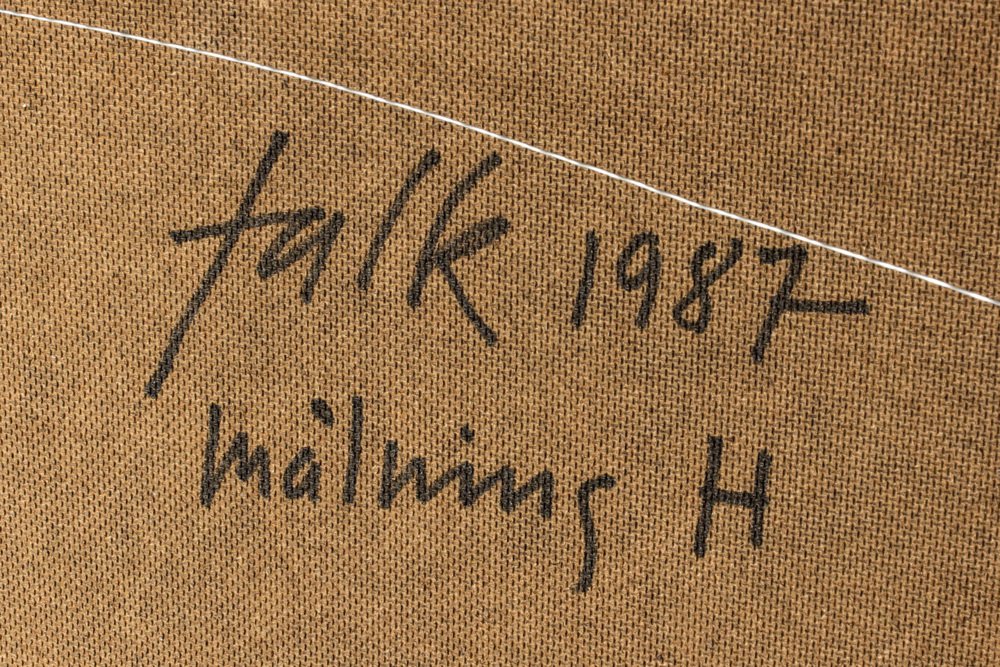 Lars Erik Falk, Painting H, 1987, Oil on Panel for sale at Pamono