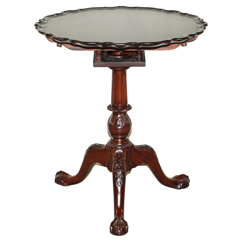 Georgian Style Hardwood Tilt Top Tripod Table for sale at Pamono