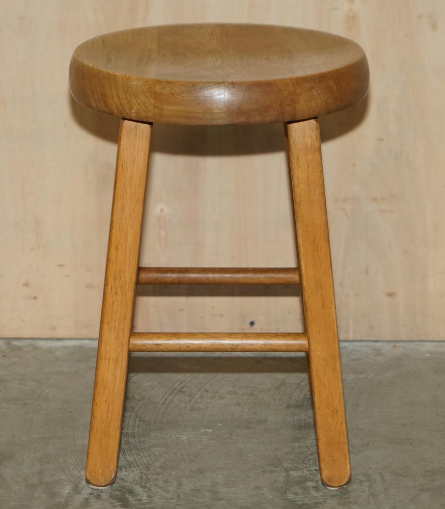 Hand-Carved Oak Table Stools, Set of 4 for sale at Pamono