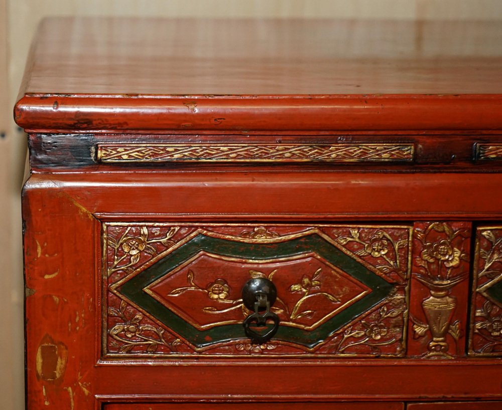 Vintage Chinese Lacquered Sideboard for sale at Pamono