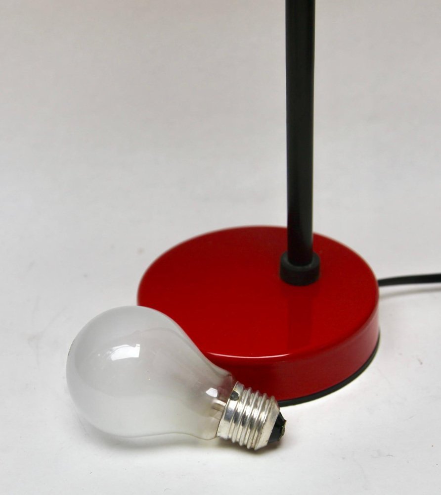Vintage Red Adjustable Desk Table Lamp from Massive Whit Label, 1970s ...