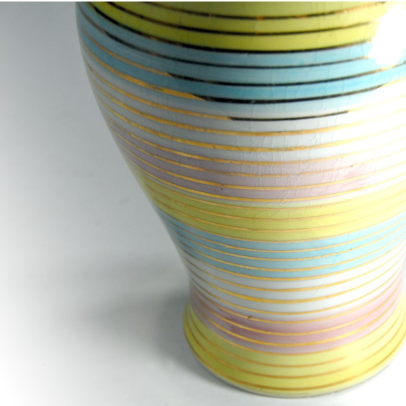 Italian Ceramic Line Vase Casa from Sorrento, 1950s for sale at Pamono