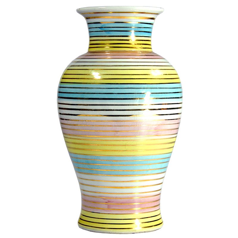 Italienische Keramik Line Vase Casa von Sorrento, 1950er bei Pamono kaufen