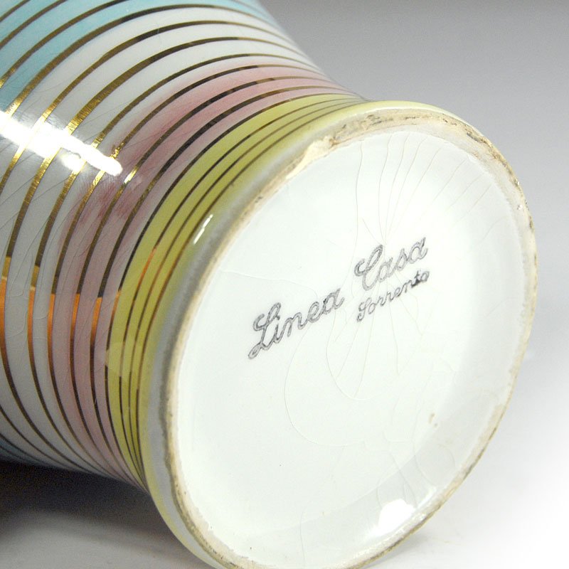 Italian Ceramic Line Vase Casa from Sorrento, 1950s for sale at Pamono