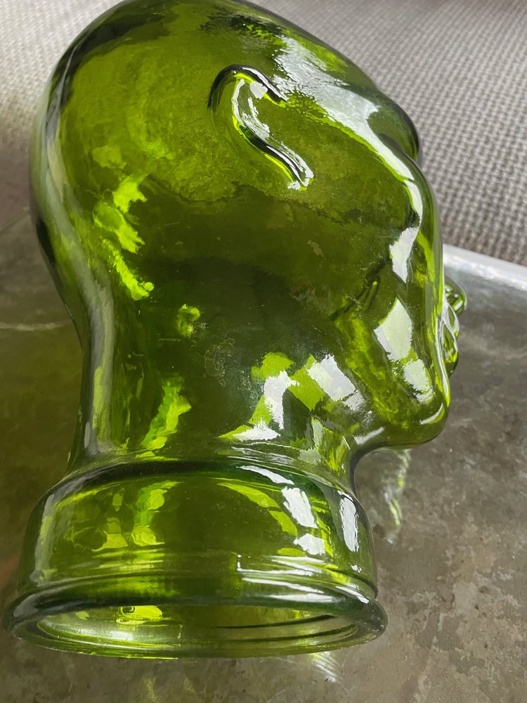 Head In Molded Glass 1980s For Sale At Pamono