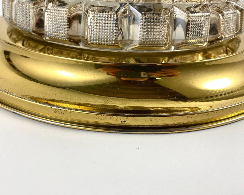 Vintage Gilt Metal and Cut Glass Wall Lighting for sale at Pamono