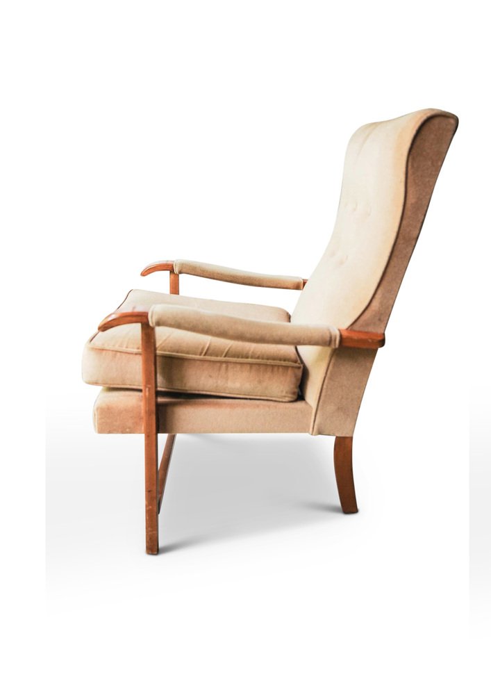Mid-Century Modern Beech Easy Chair in the Style of Howard Keith, 1960s ...