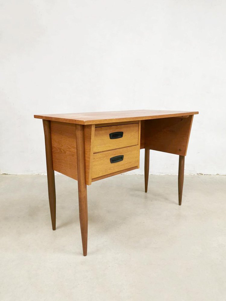 Mid-Century Dutch Writing Desk in Teak, 1960s for sale at Pamono