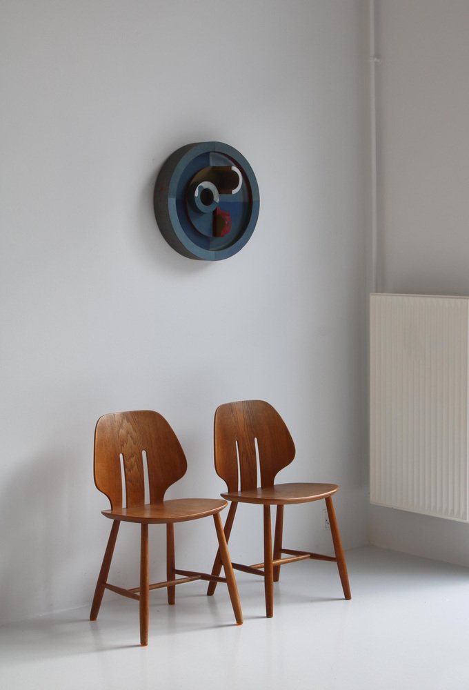 Painted Wood Wall Mounted Object from Erik Lagoni Jakobsen, Denmark ...