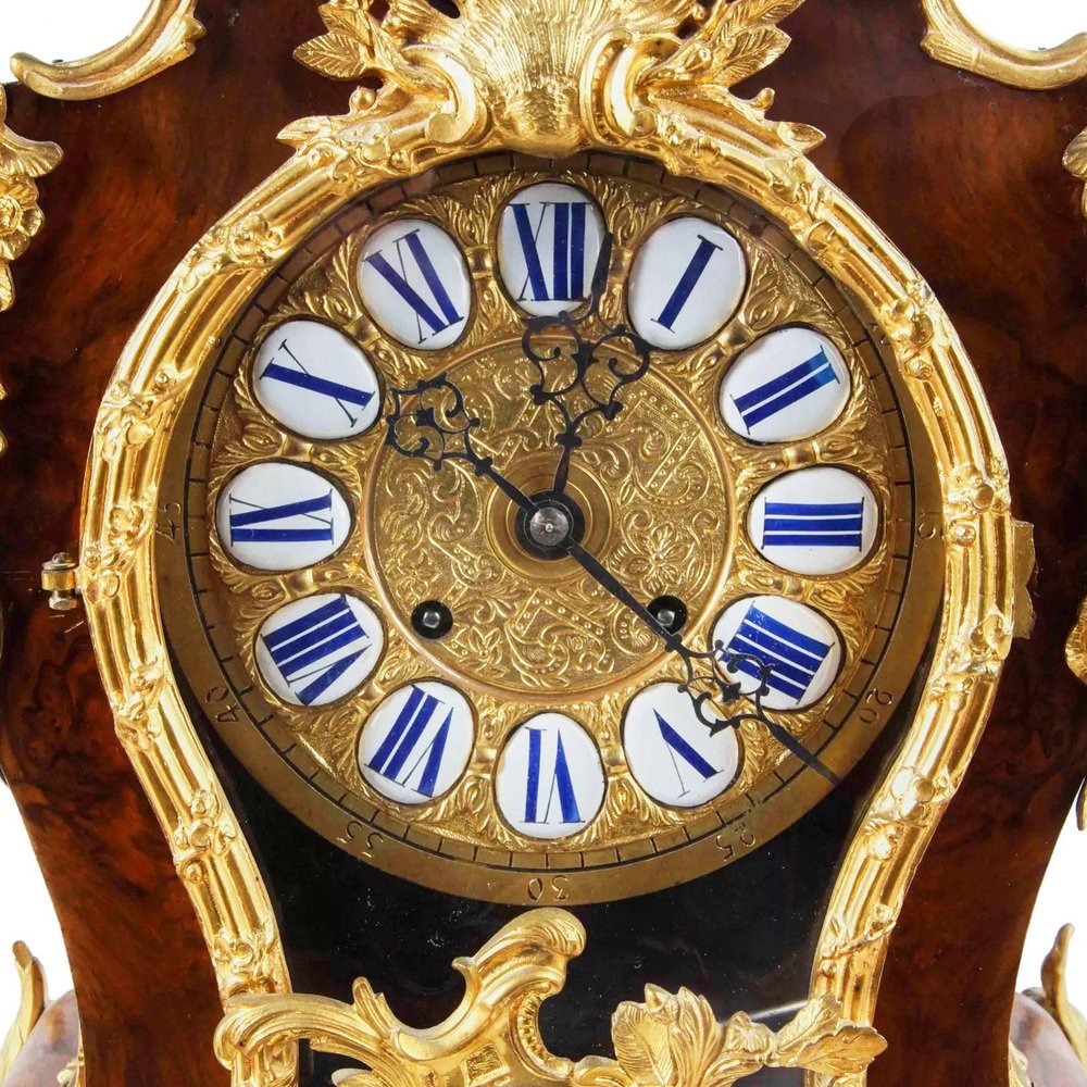 Rococo Style Wall Clock with Console, 1800s for sale at Pamono