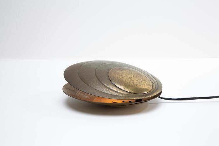 Clam Shell Lamp by Angelo Brotto, 1970s for sale at Pamono