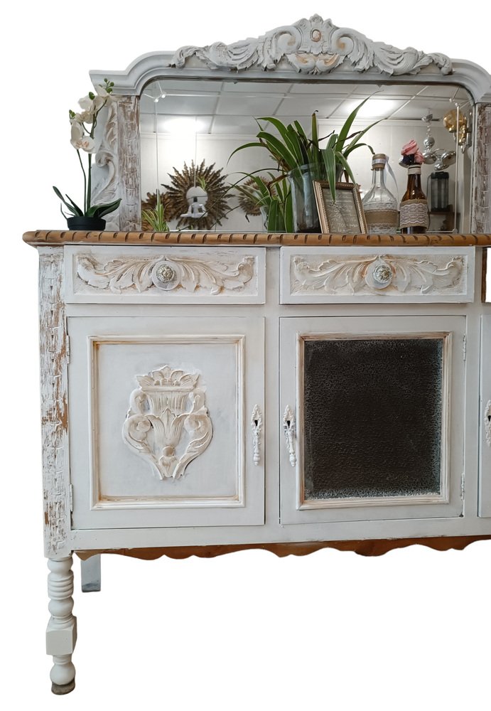 French Provincial Sideboard with Mirror for sale at Pamono