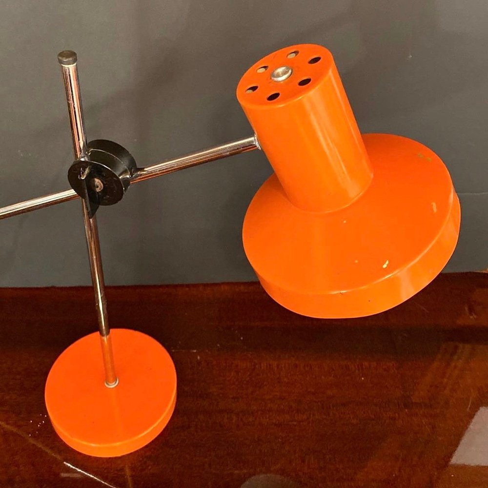 Vintage Orange Table Lamp, the Netherlands, 1950s for sale at Pamono