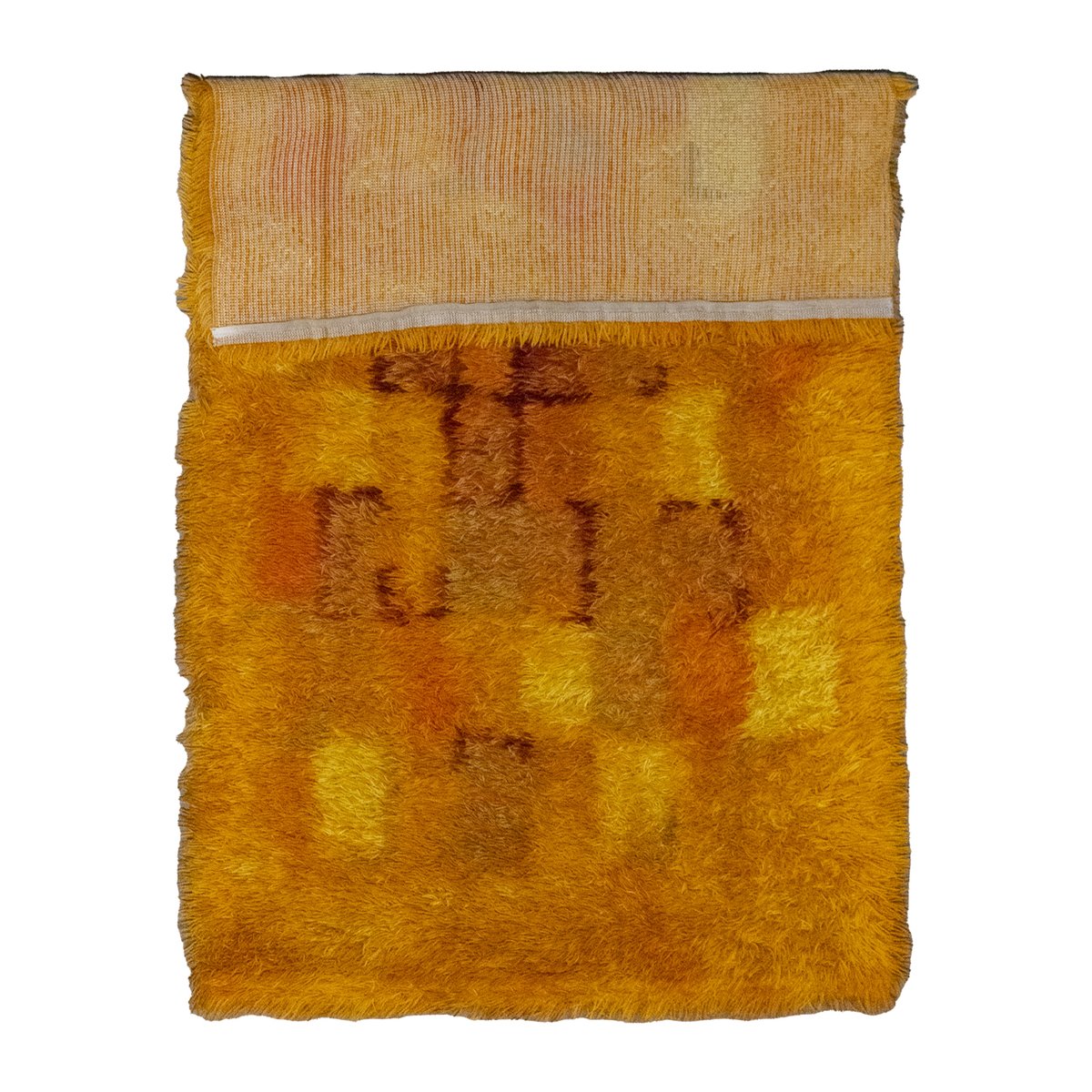 Space Age Orange Cube Rug, 1970s for sale at Pamono