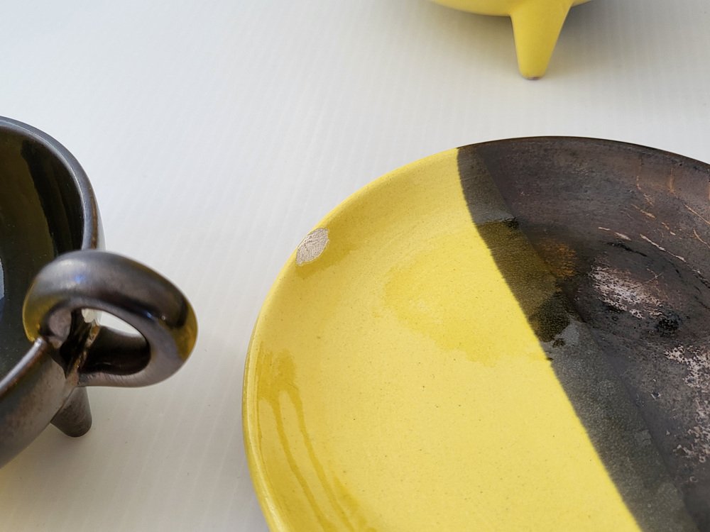 Vintage Two-Tone Ceramic Luc Coffee Service by Auguste Lucchesi ...