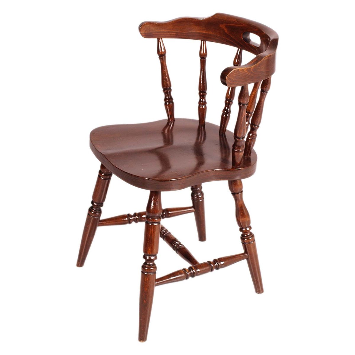 Old America Style Chairs in Chestnut, 1950s, Set of 4 for sale at Pamono