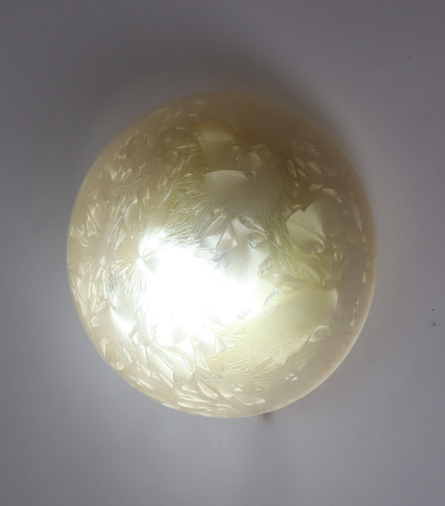 Frozen Glass Wall Lamp from Teka Leuchten, 1970s for sale at Pamono