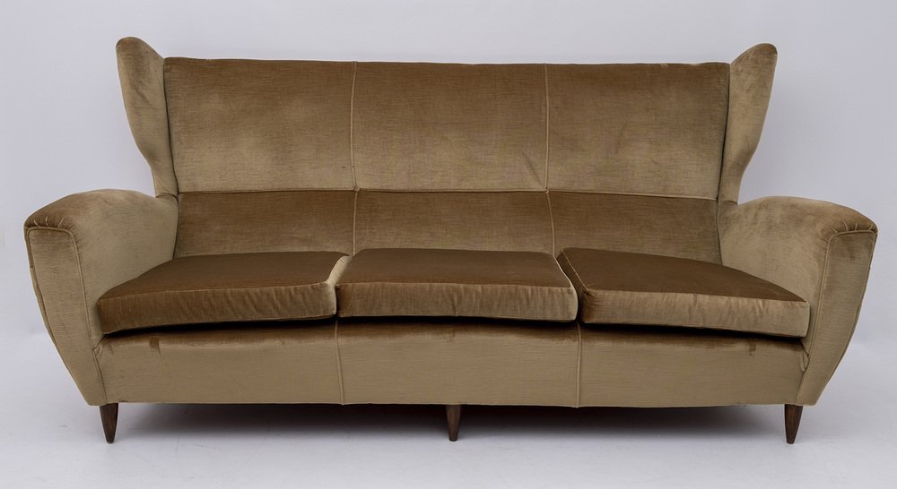 Mid-Century Modern Sofa with High Back attributed to Gio Ponti, Italy ...