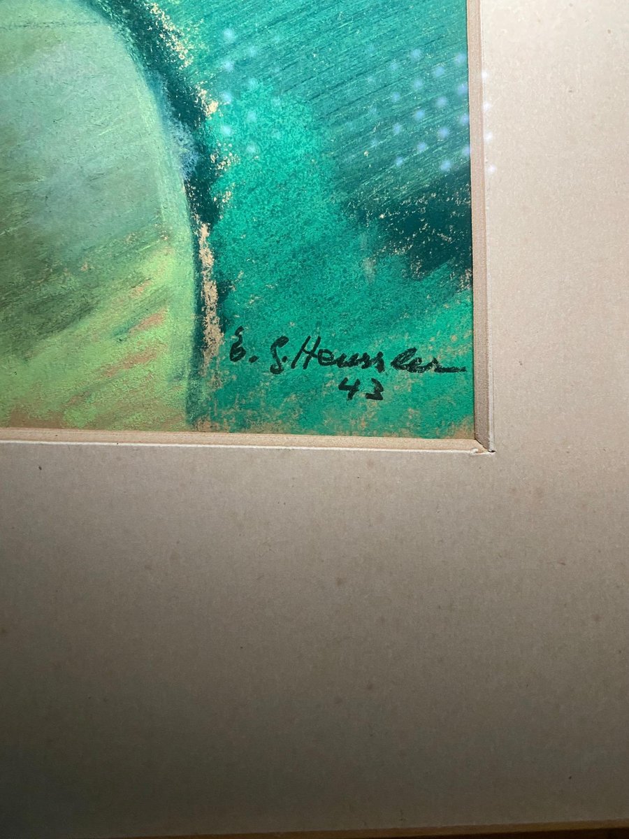 Ernst Georg Heussler, Bacchus, 1943, Pastel Drawing for sale at Pamono