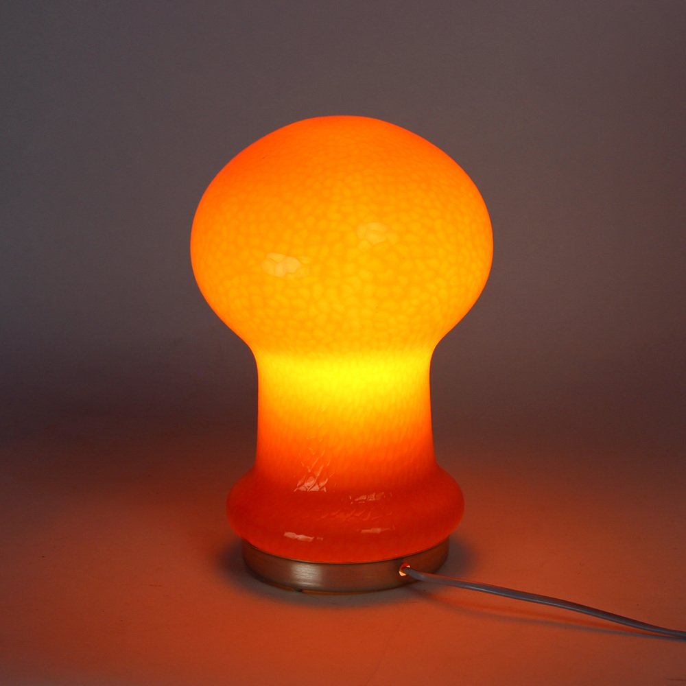 Mid-Century Table Lamp in Orange Opaline Glass by Stefan Tabery for Opp ...