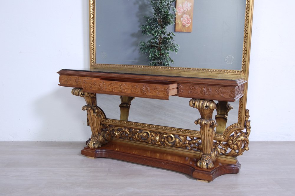 Large Liberty Mirror with Gilt Frame for sale at Pamono