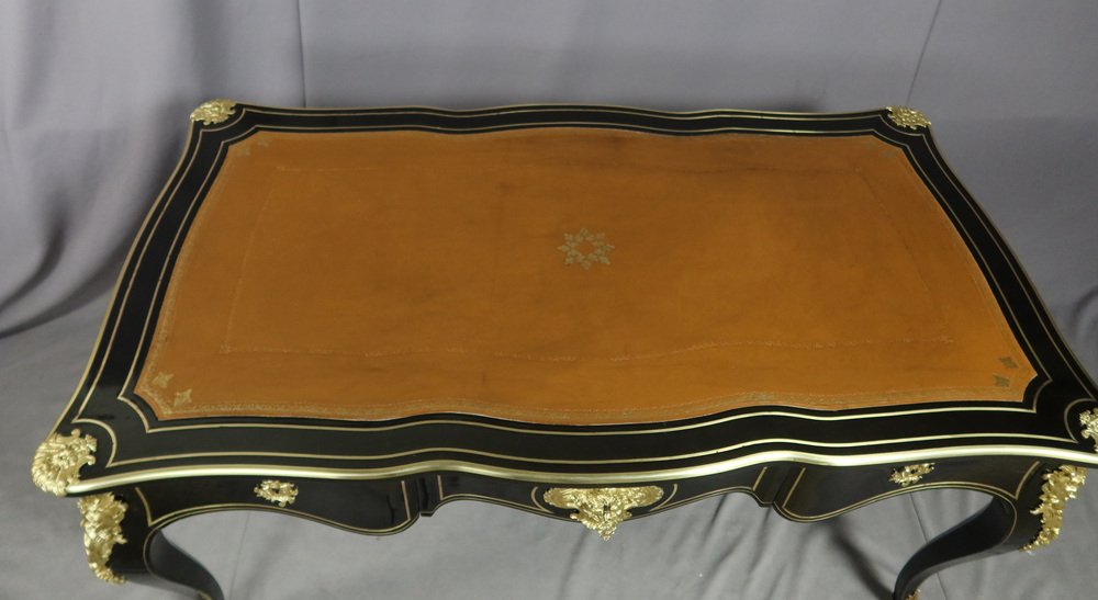 Louis XV Office Desk in Blackened Wood for sale at Pamono