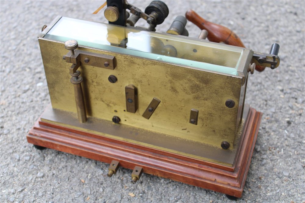 Italian Morse Telegraph in Brass, 1880s for sale at Pamono