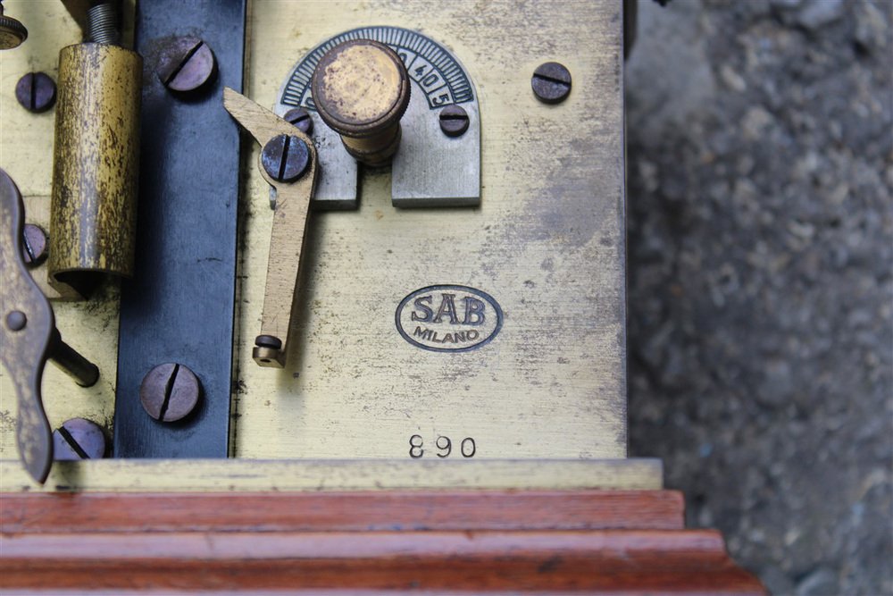 Italian Morse Telegraph in Brass, 1880s for sale at Pamono